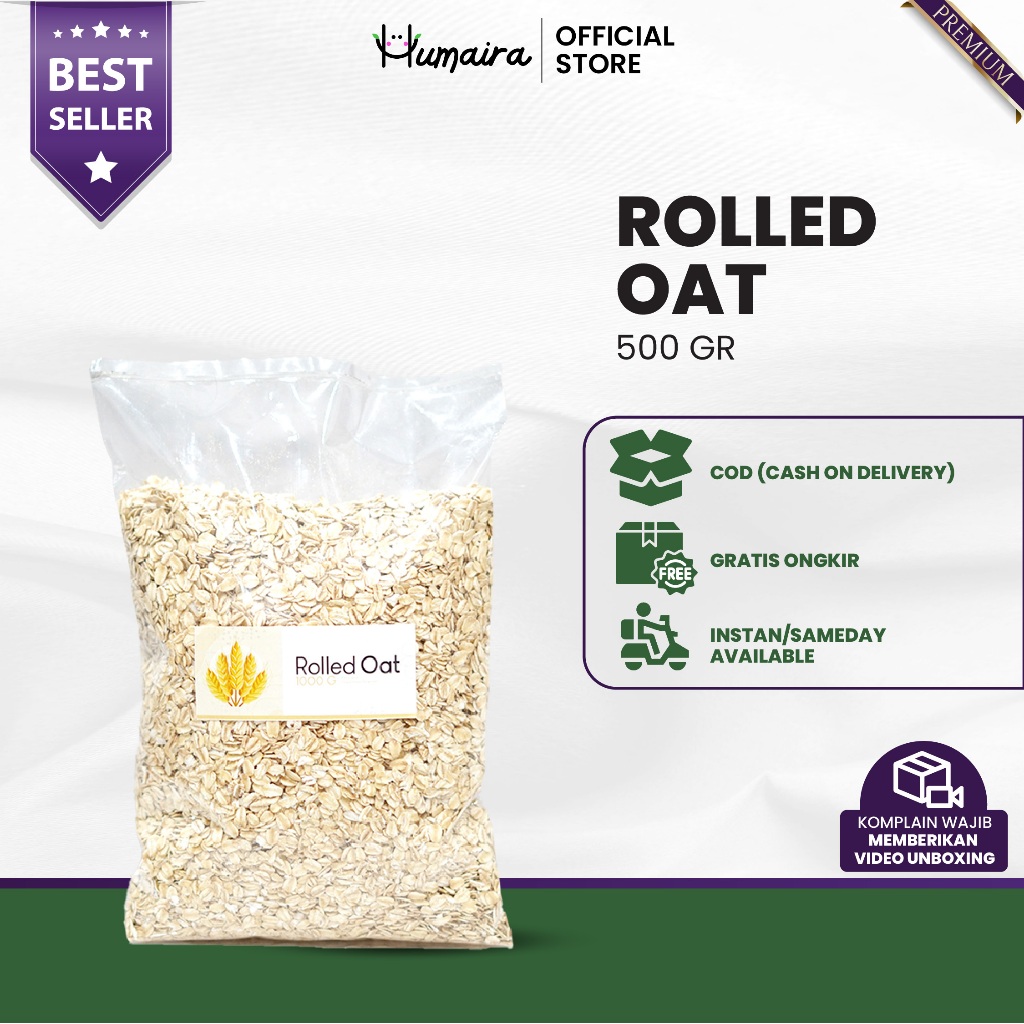 Jual Bundling Hemat Rolled Oat 1kg + Madu Murni 350gr Sarapan Sehat ...
