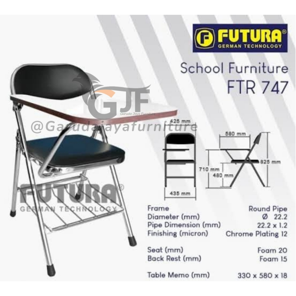 Jual KURSI KULIAH/KURSI LIPAT KAMPUS/KURSI KAMPUS DENGAN MEJA/KURSI ...