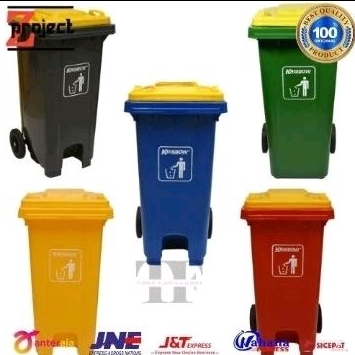 Jual KRISBOW Tempat Sampah 120 Liter Outdoor Dengan Roda / Tempat sampah Krisbow 120 Liter ...