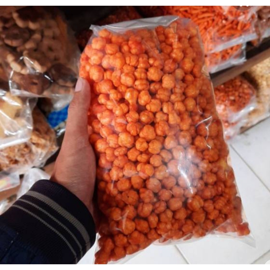 Jual 1 kg Pilus Arab Pedas Pilus Australia Pedas Manis Snack Kiloan ...