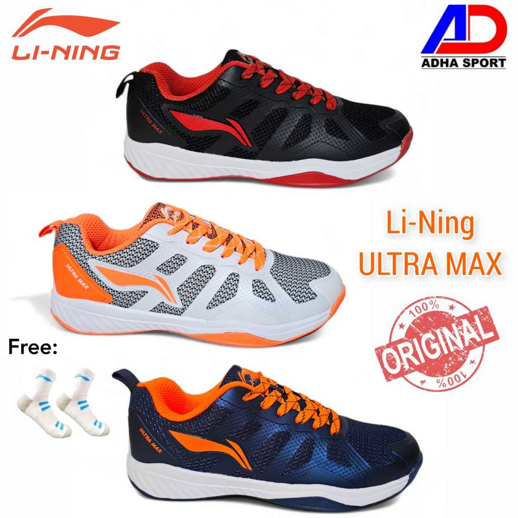 Jual Free Kaos Kaki ! Sepatu Badminton Lining Ultra Max / ULTRAMAX ...