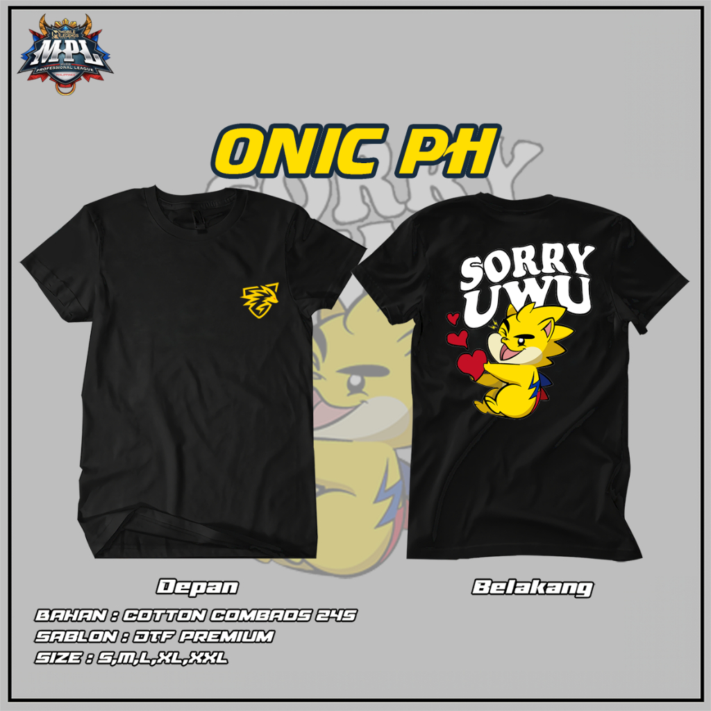 Jual [Bisa COD] Kaos Esports Original Merchandise | Kaos Katun 24s Asli | Baju ONIC PH Viral ...