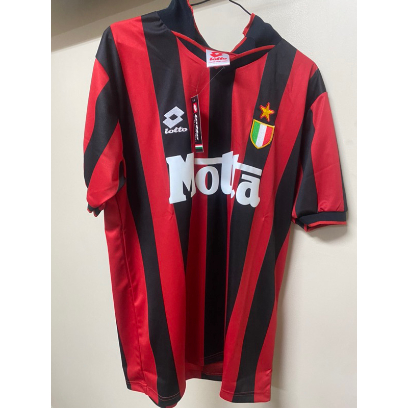 Jual JERSEY RETRO GRADE ORI AC MILAN MOTTA HOME 1993 | Shopee Indonesia