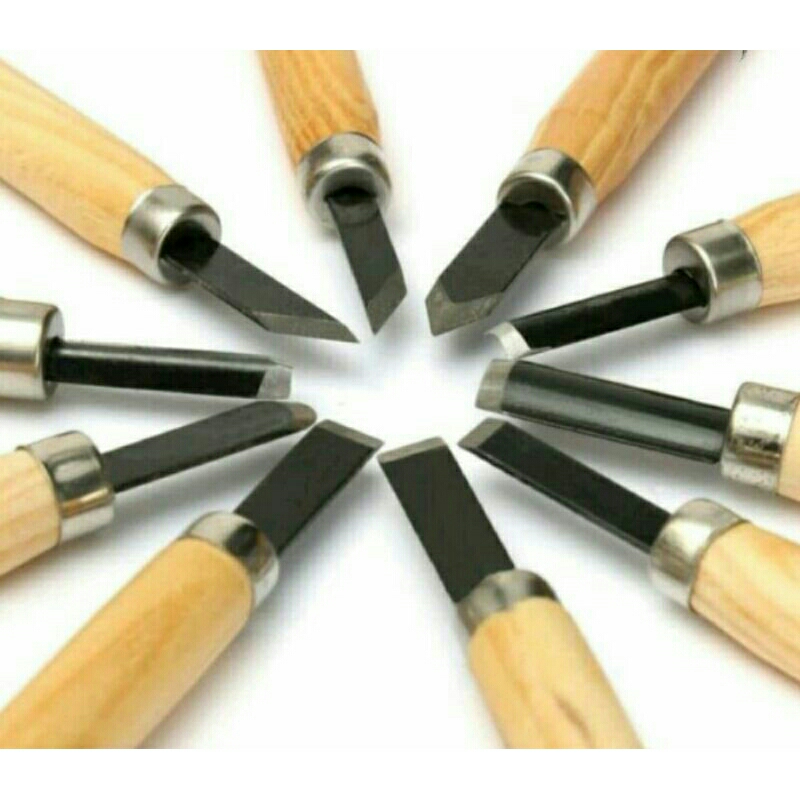 Jual Pisau Ukir Set 5 in 1 Alat Pahat Kayu Wood Carving Knife- 1 set ...