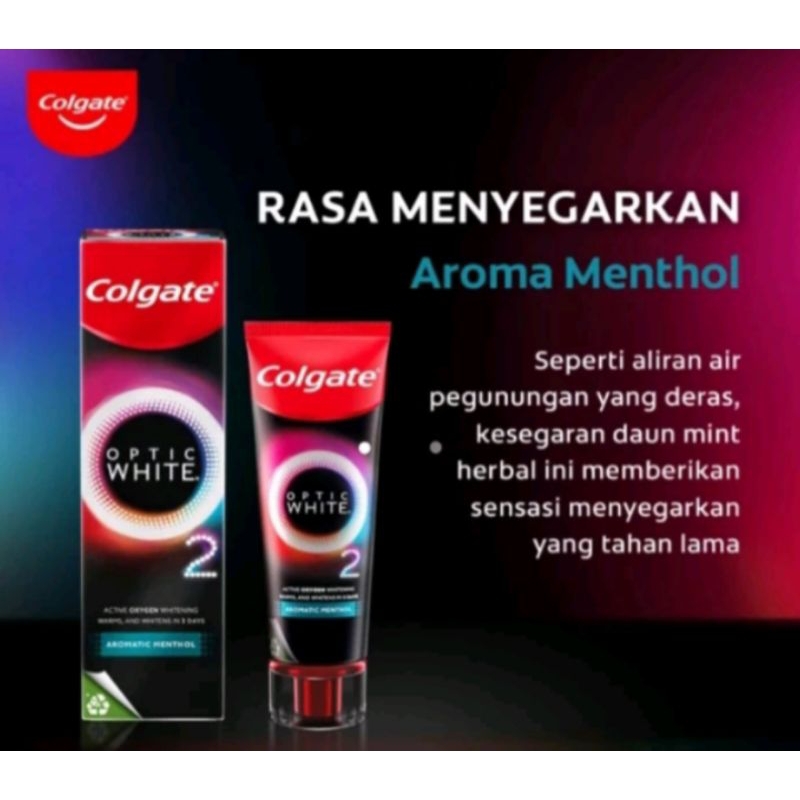 Jual COLGATE OPTIC WHITE 85g AROMATIC MENTHOL | Shopee Indonesia