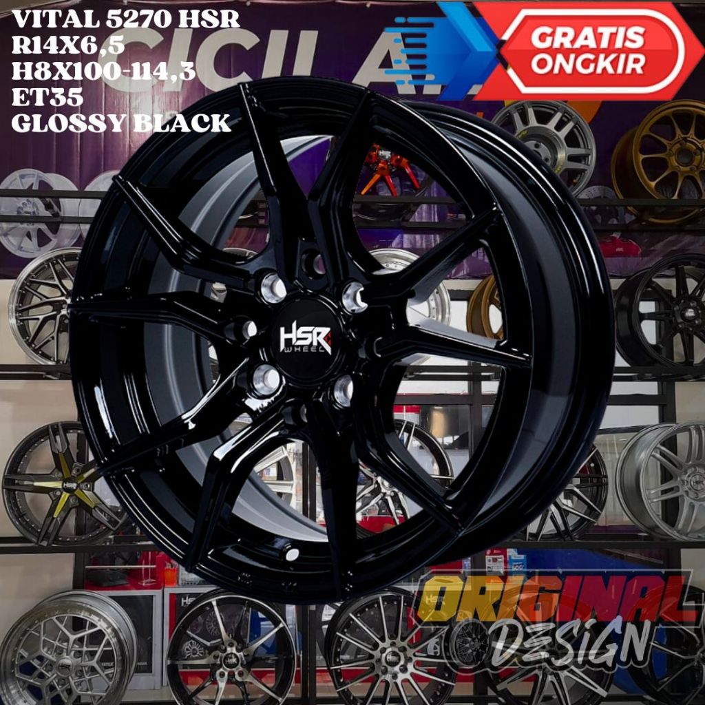 Jual Velg Mobil Ring 14 HSR VITAL R14 COCOK UNTUK AVANZA XENIA BRIO DATSUN | Shopee Indonesia
