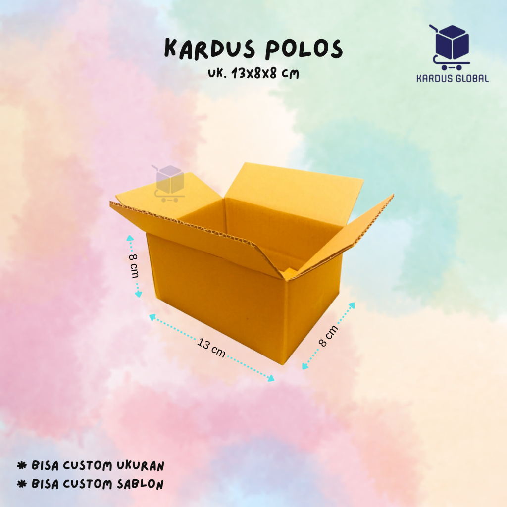 Jual KARDUS BOX POLOS BARU UKURAN 13X8X8 CM | Shopee Indonesia