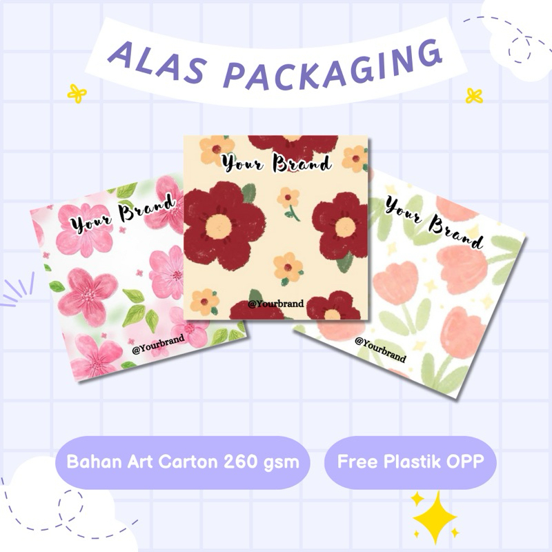 Jual Alas Packaging | Flower Series | Paper Aksesoris | FREE PLASTIK ...