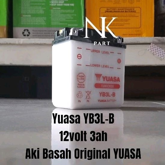 Jual Aki Accu Motor Suzuki Satria 120, Satria Hiu 2 tak Yuasa YB3L B ...