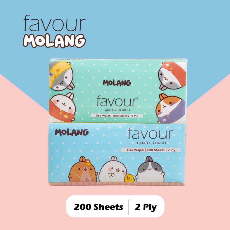 Jual Favour Molang Facial Tissue 2 Ply by Montiss | Favour Molang ...