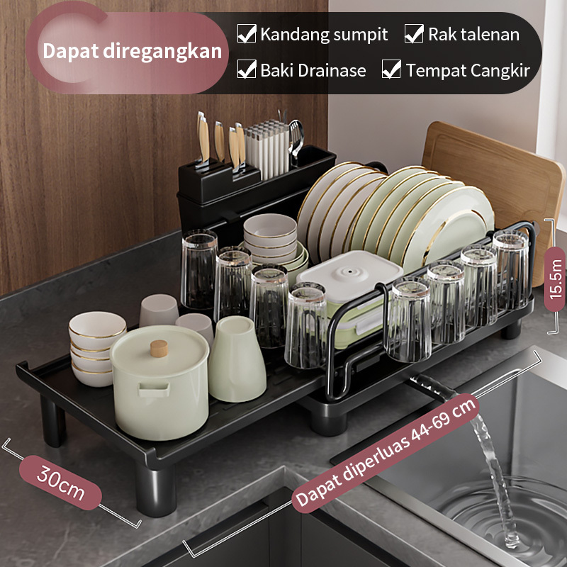 Jual Rak piring Multifungsi Rak Cangkir Dapur Penyimpanan Rak Pengering ...