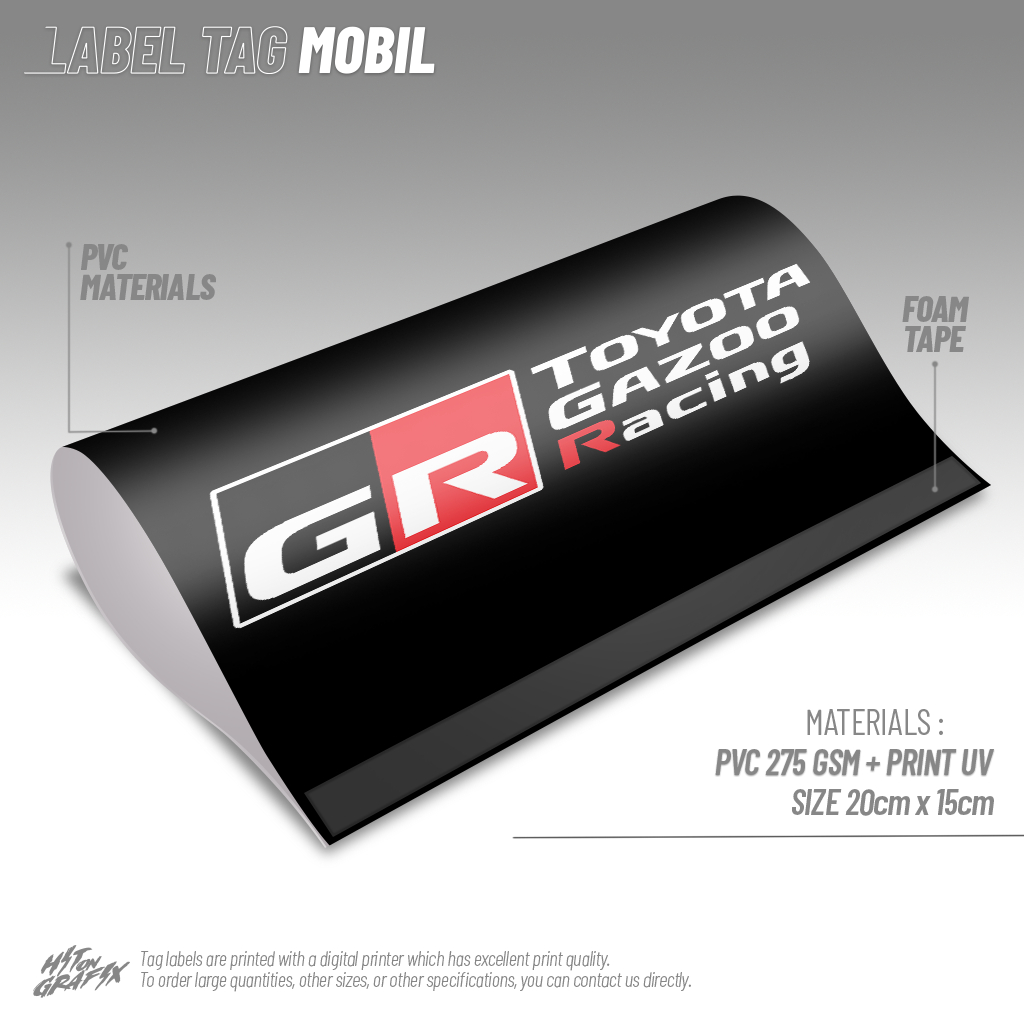 Jual Label Tag Mobil GAZOO RACING Variasi Penutup Pintu Bagasi Hiasan ...