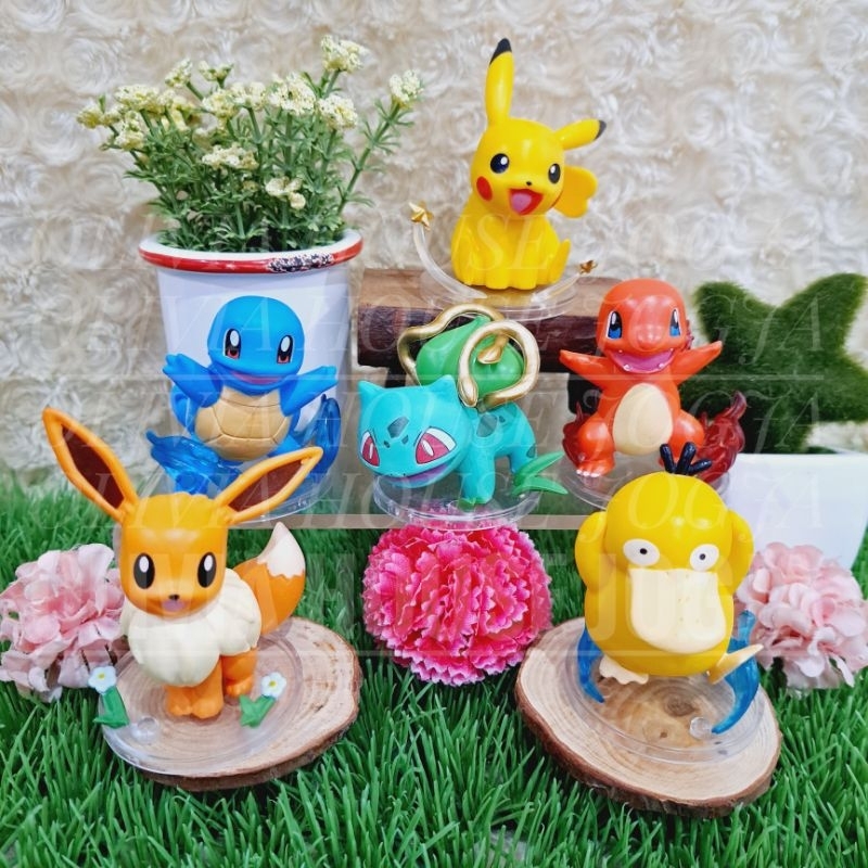 Jual Action Figure Pokemon Bulbasaur Set Alas Bening With Efek Figure ...