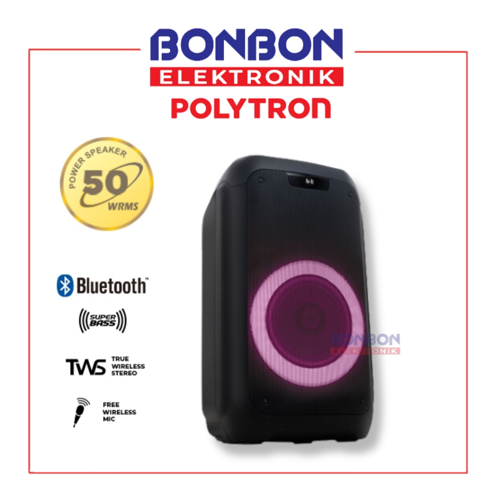 Jual POLYTRON Speaker Party Bluetooth PPS 8L12 / PPS8L12 Portable ...