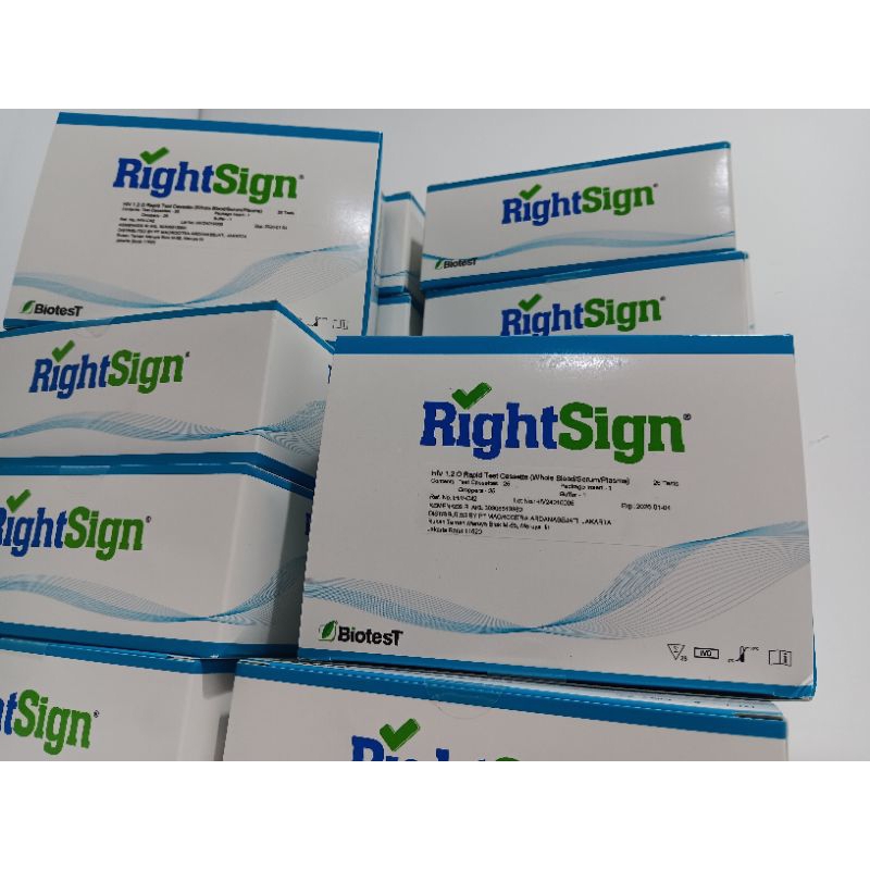 Jual Test Hiv 1+2 casette merk right sign | Shopee Indonesia
