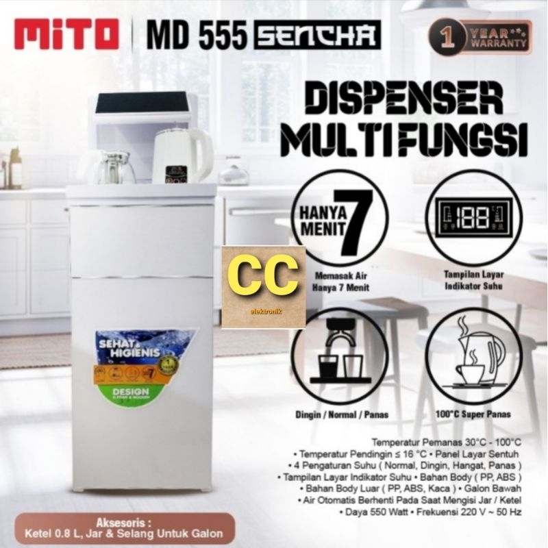 Jual Mito Bottom Load Water Dispenser Galon Bawah Mito MD-666 MD 666 ...