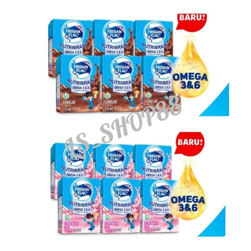 Jual Susu Frisian Flag OMEGA Nutribrain UHT 110ml x 6pcs | Shopee Indonesia