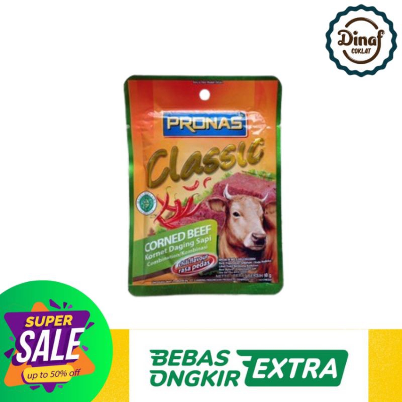 Jual PRONAS - Classic Beef Chilli Flavour / Kornet Rasa Pedas Classic ...