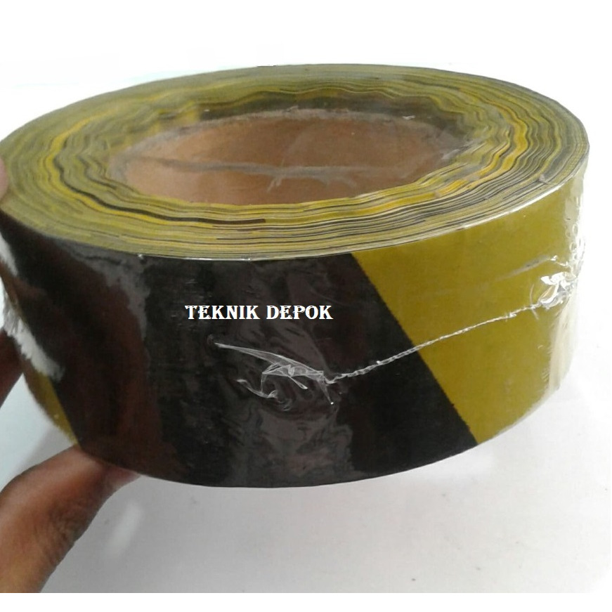 Jual Police Line Hitam Kuning 2 inch x 300 meter Garis Pembatas Polisi ...