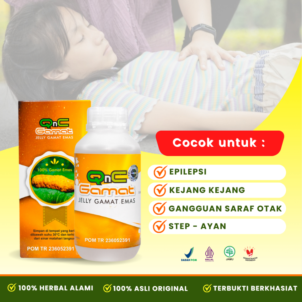 Jual Obat Herbal Epilepsi Kejang Saraf Otak Tegang Ayan Stroke QnC Gamat Asli | Shopee Indonesia