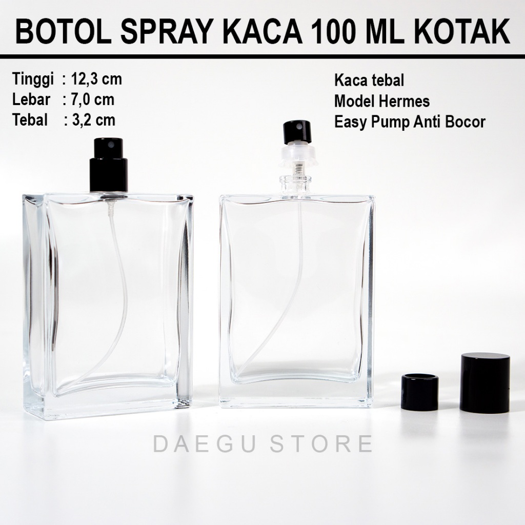 Jual Botol Parfum 100ml Spray Kaca Tebal Refill Isi Ulang Minyak Wangi ...