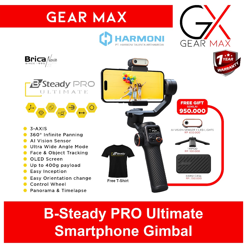 Jual Brica BSPU B-Steady BSteady PRO Ultimate 3-Axis Compact Action ...