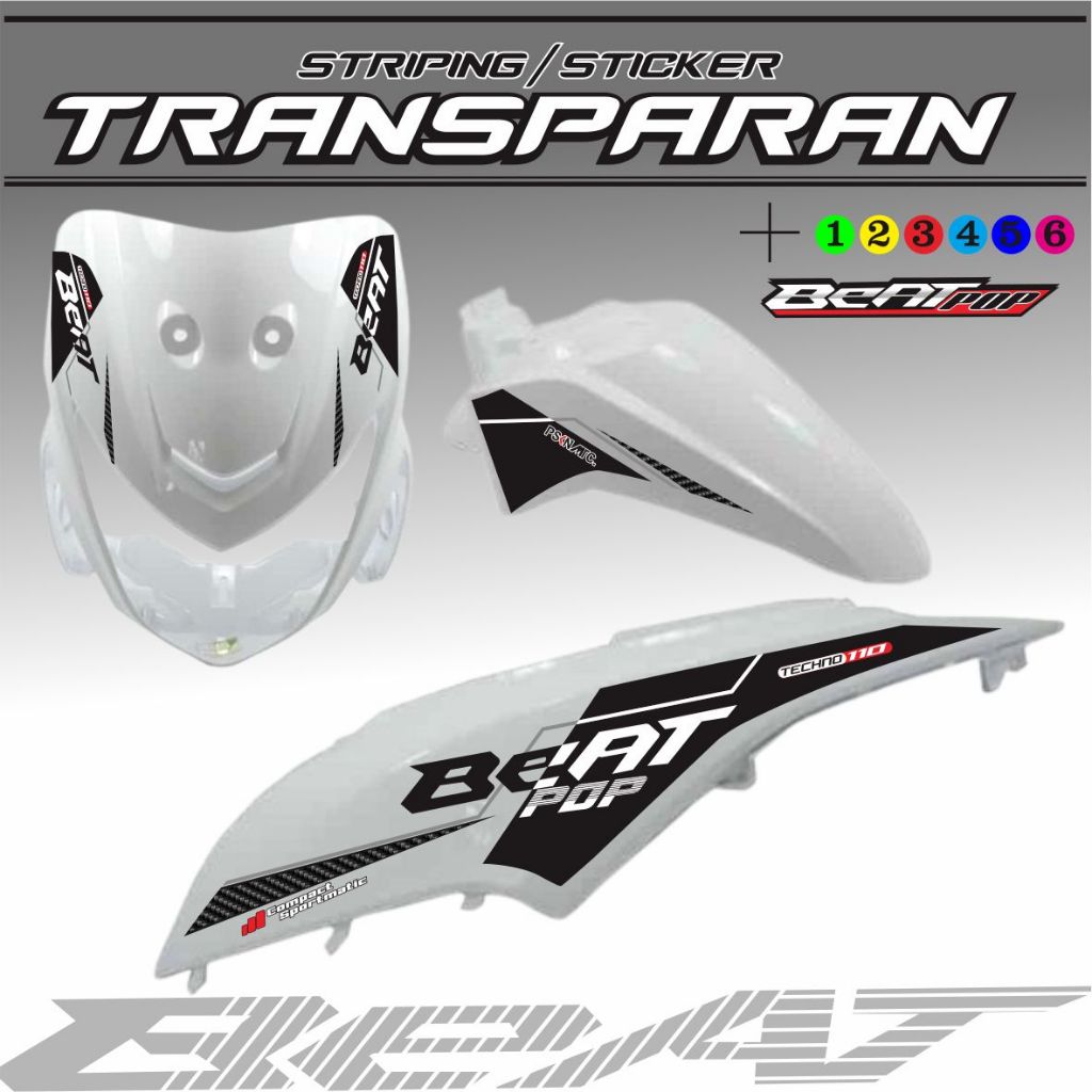 Jual STIKER TRANSFARAN MOTOR BEAT POP STIKER TRANSPARAN STRIPING BEAT ...
