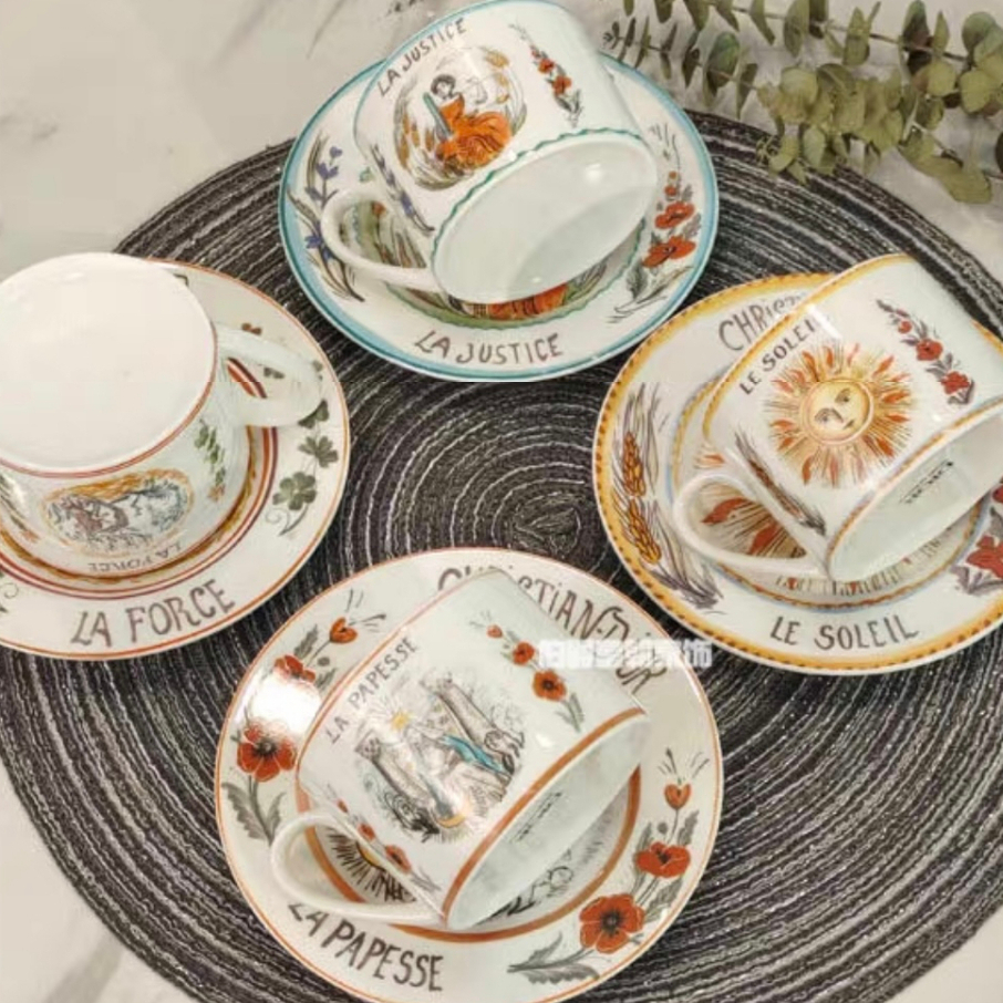 Jual Cangkir Teh Kopi Set 2 Pcs Dior Tarot/ Ceramic Tea Cup/ Gelas Kopi ...