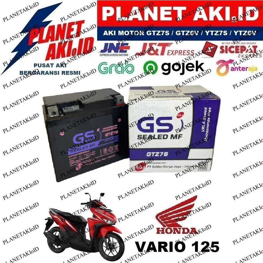 Jual Aki Motor Honda Vario 125 GTZ7S Accu Kering MF | Shopee Indonesia