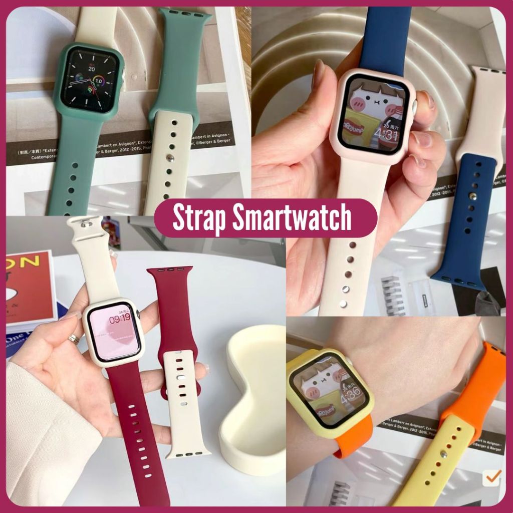 Jual Two Color Strap For Apple Watch 1 2 3 4 5 6 7 8 9 ukuran 38mm 40mm ...