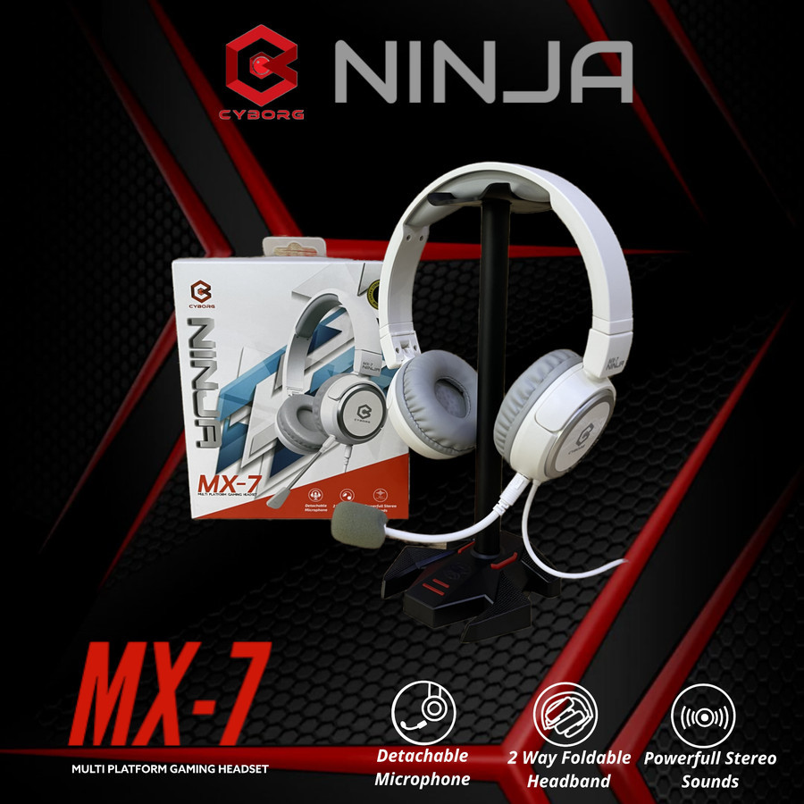 Jual Headset Gaming CYBORG MX-7 Headphone With Detachable Microphone ...