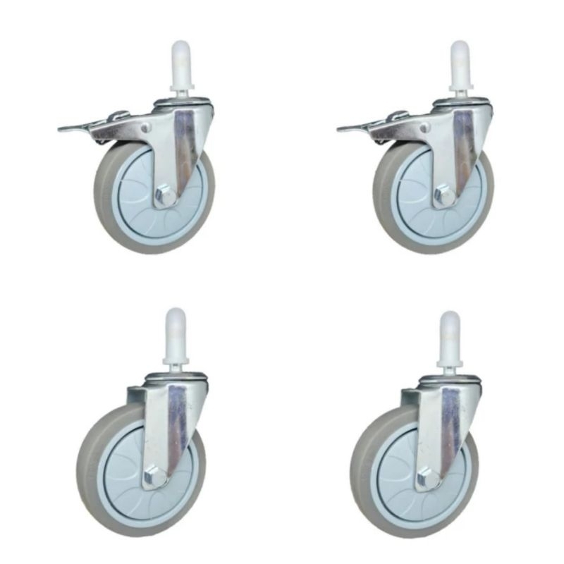 Jual Roda Pel/Tancap/Roda Troli Makanan 4 inch (2Rem 2Polos) | Shopee ...