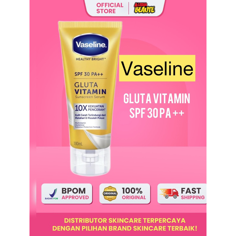 Jual VASELINE SPF 30 PA ++ GLUTA VITAMIN SUN SCREEN SERUM 180ML ...