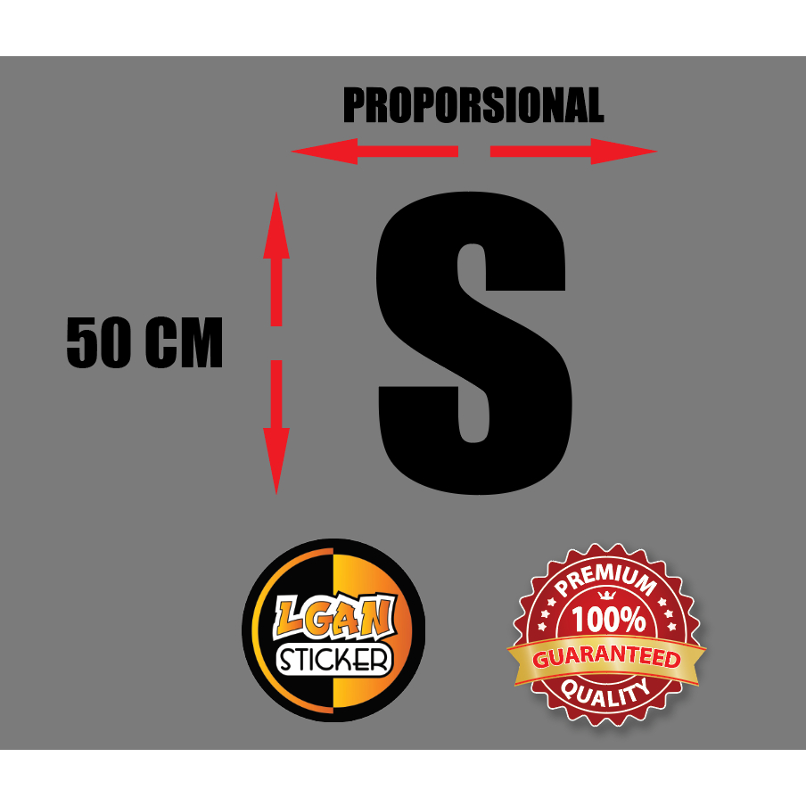 Jual STIKER CUTTING ANGKA / TULISAN UKURAN TINGGI 50 CM BAHAN ORACAL ...