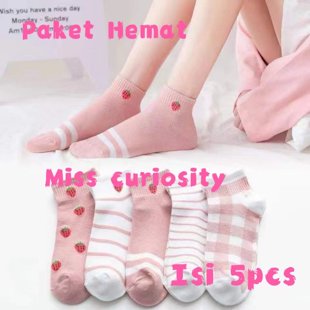 Jual Miss curiosity Paket Hemat isi 5pcs Kaos Kaki Atas Mata Kaki ... Jual Miss curiosity Paket Hemat isi 5pcs Kaos Kaki Atas Mata Kaki ...