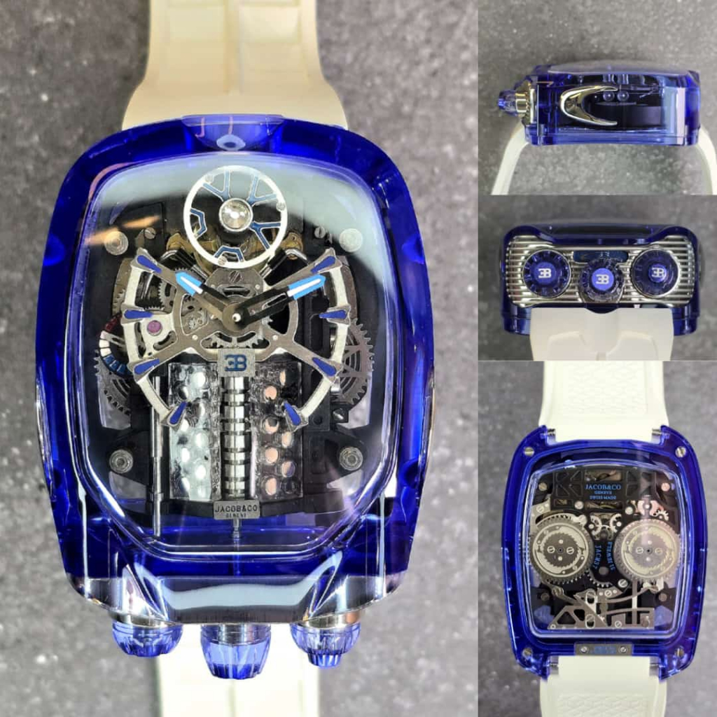 Jual Jam Tangan Luxury Jacob & Co Bugatti Chiron Sapphire Transparan ...