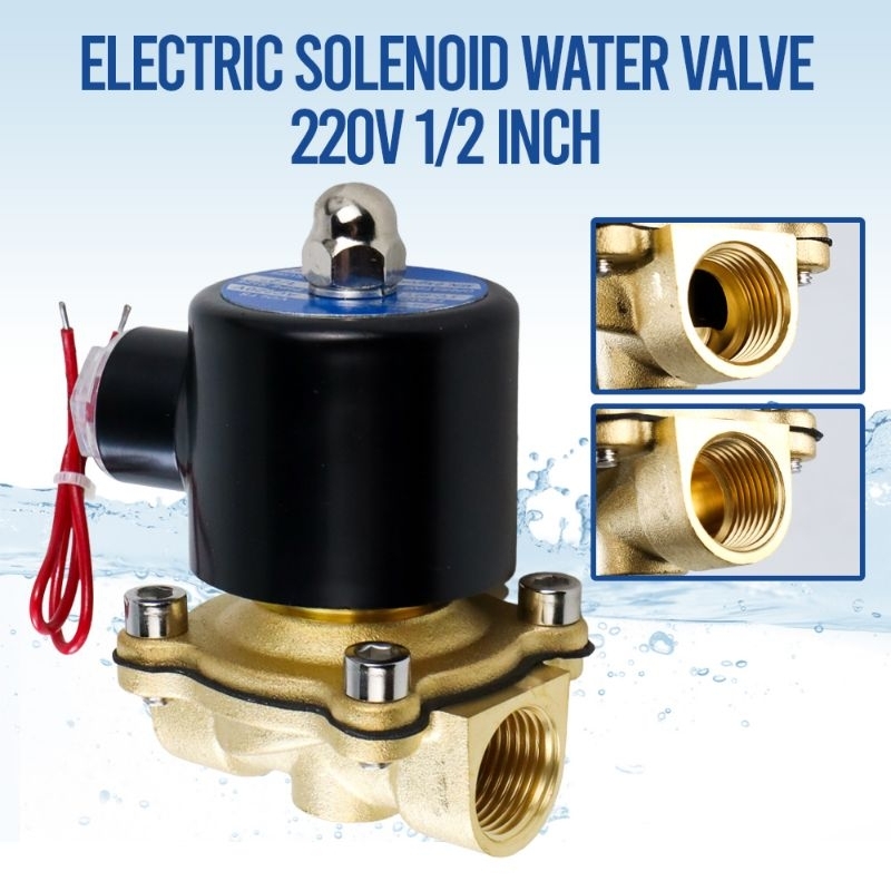 Jual Selenoid Valve Solenoid 1/2 3/4 Inch Kuningan 220V Pneumatic ...