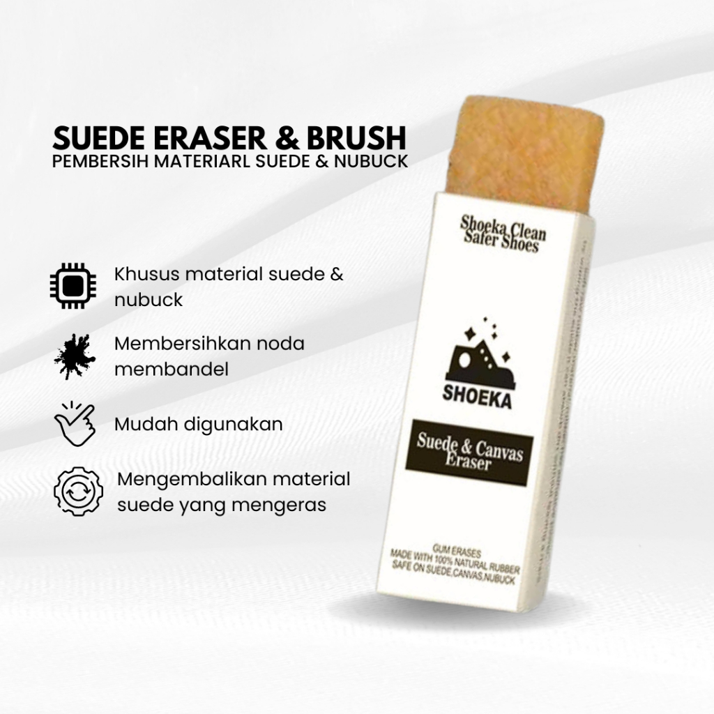 Jual Shoeka Pembersih Suede Eraser Karet noda Sepatu Kuning tas Rubber Glue Eraser Lem | Shopee ...