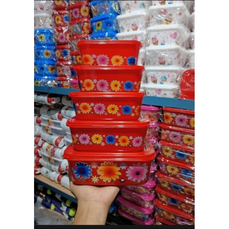 Jual rantang bunga 4 susun plus tutup | Shopee Indonesia