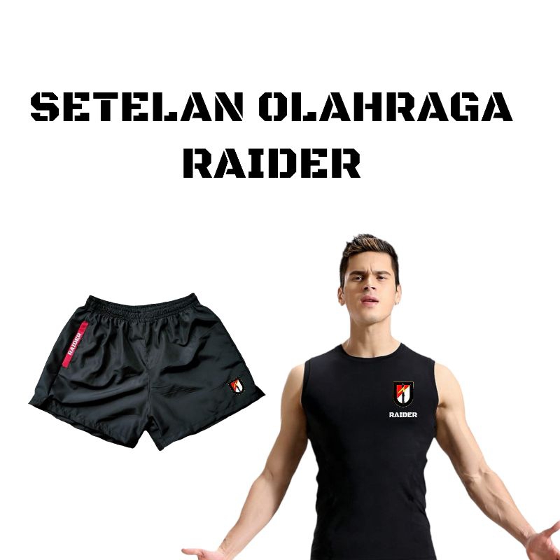 Jual setelan gym raider / setelan olahraga pria TNI raider / singlet ... Jual setelan gym raider / setelan olahraga pria TNI raider / singlet ...
