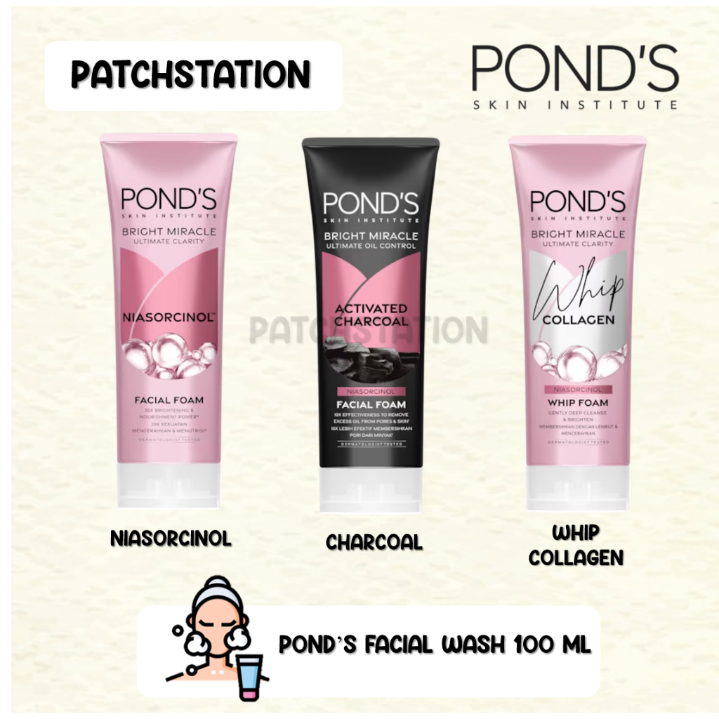 Jual PONDS Facial Foam Bright Miracle Series100g | FAce Wash ...