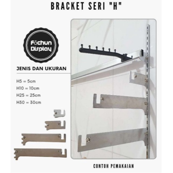 Jual DAUN BRACKET { H } PENAHAN PIPA KOTAK DISPLAY BAJU | Shopee Indonesia