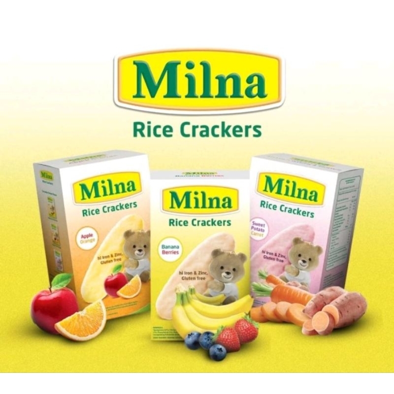 Jual Milna Cemilan Bayi /Rice Crackers /Cemilan Anak | Shopee Indonesia