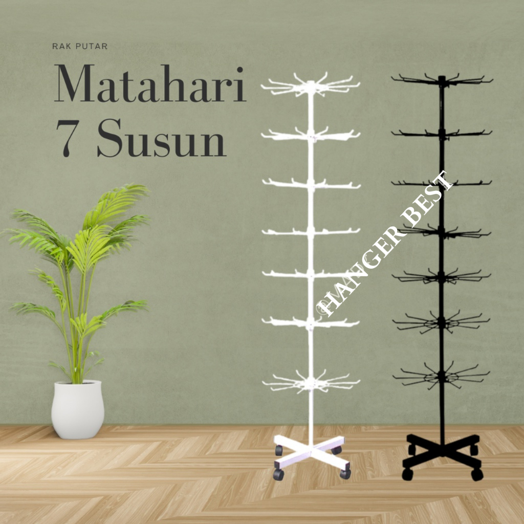Jual Rak Display Putar Matahari 7 Susun Roda Gantungan Aksesoris ...