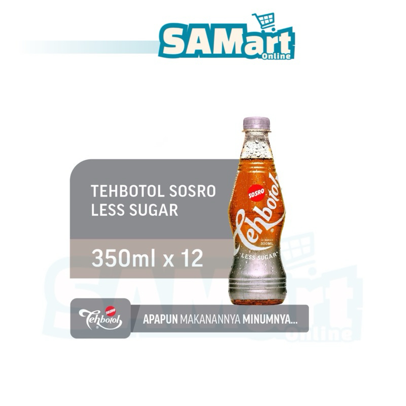 Jual Teh Botol Sosro Less Sugar 350ml x 12 pcs (KARTON) [SLEMAN BISA INSTAN] | Shopee Indonesia