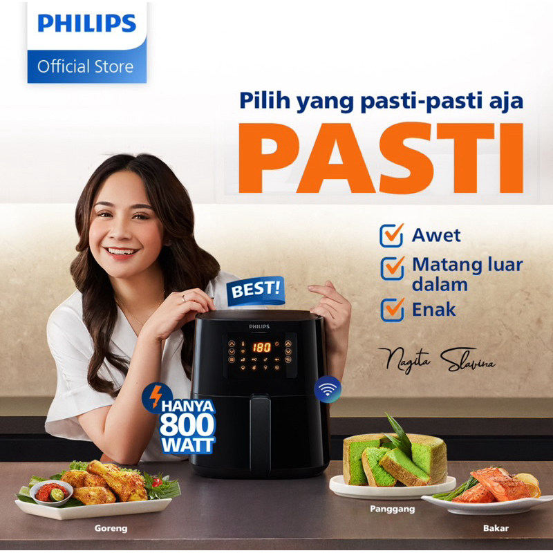 Jual Airfryer Philips HD9255/90 Low Watt Air Fryer Multi Fungsi ...