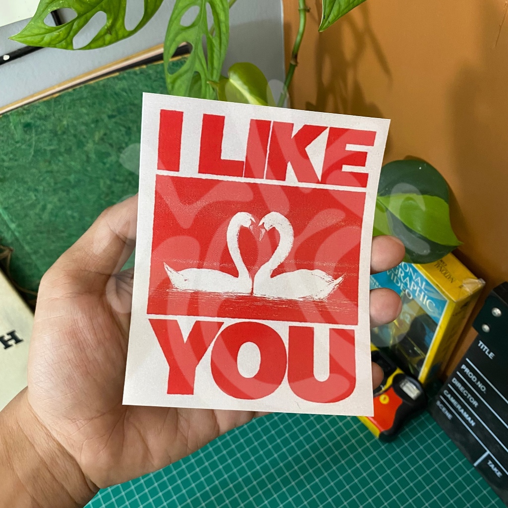 Jual stiker I like you / stiker poster / sticker aesthetic / sticker ...