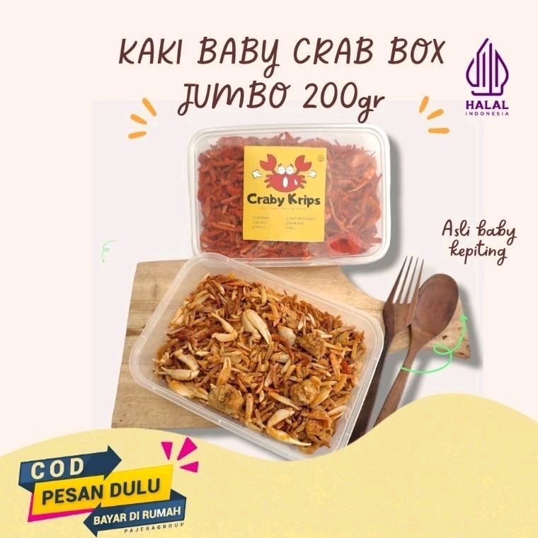 Jual BABY CRAB KAKI BOX JUMBO 200 GR ASLI KAKI BABY CRAB | Shopee Indonesia