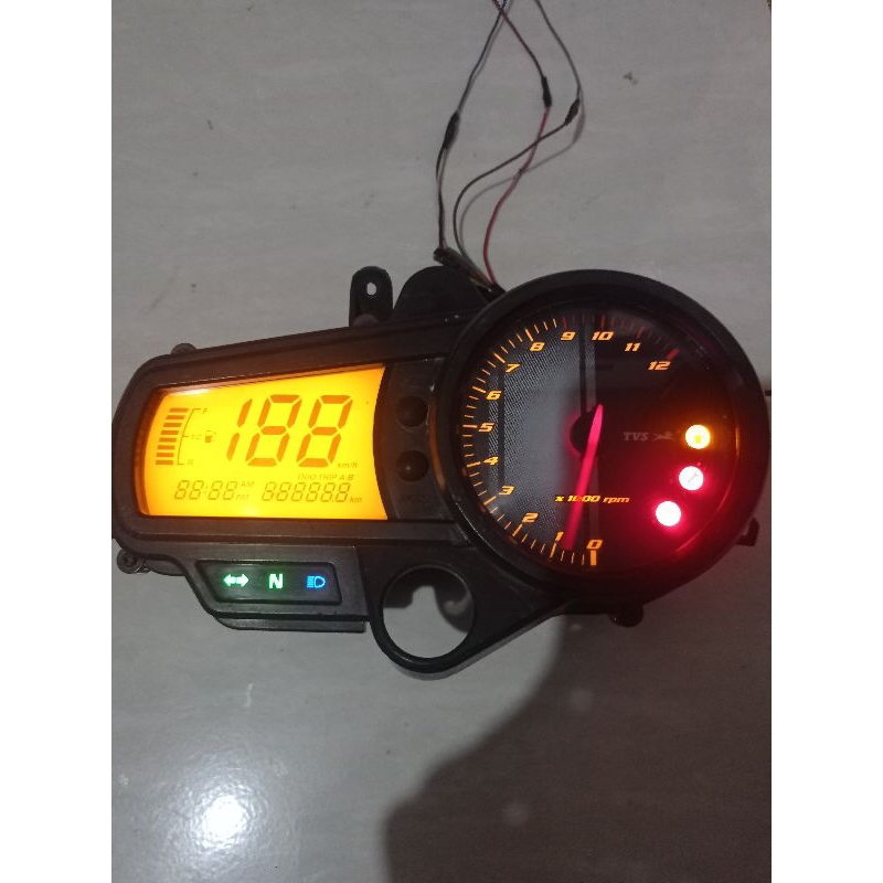 Jual speedometer motor TVS Apache RTR second original semua normal ...