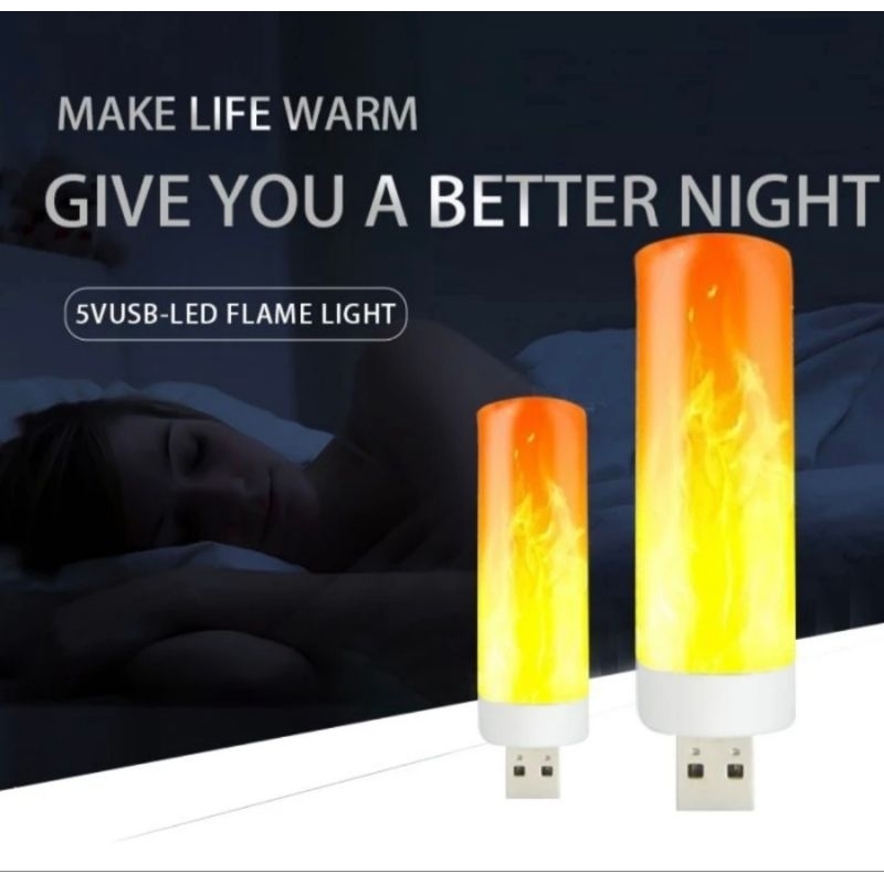 Jual Lampu LED USB FLAME Effect 5V Yellow Light | Shopee Indonesia